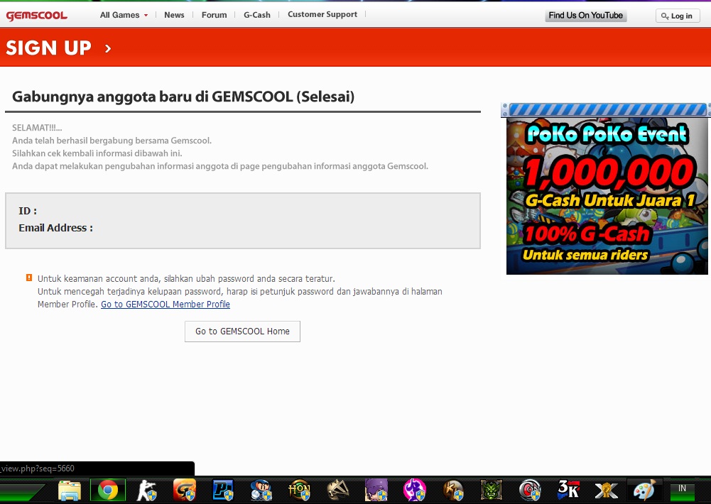 Semua Ada Di Sini: Cara Membuat Account Gemscool & Point Blank