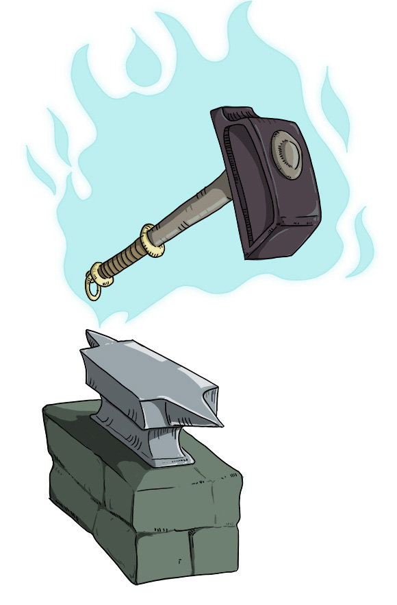 D&D Basic Monsters: Flying Hammer.