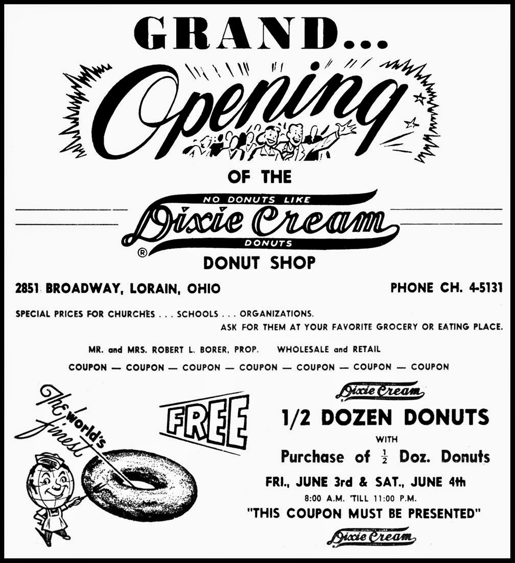 Brady's Bunch of Lorain County Nostalgia: Grand Opening of Dixie Cream ...