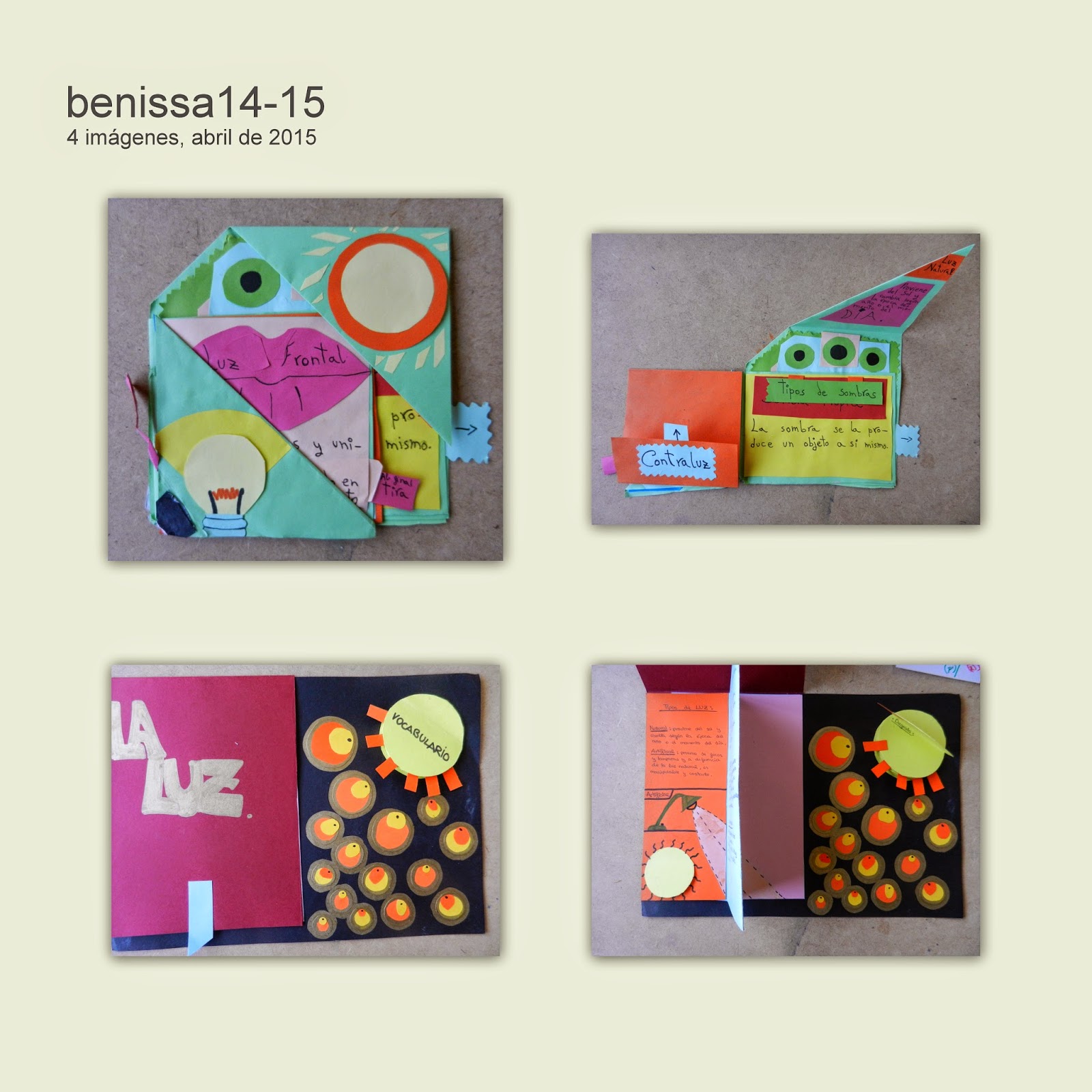 Más o menos de plástica: Libros desplegables. Resultados.