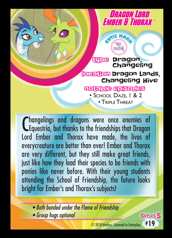 MLP Dragon Lord Ember & Thorax Trading Cards | MLP Merch