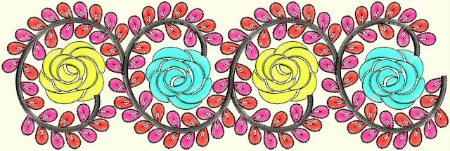 EmbDesignTube: Heavy Work Border Sari Designs