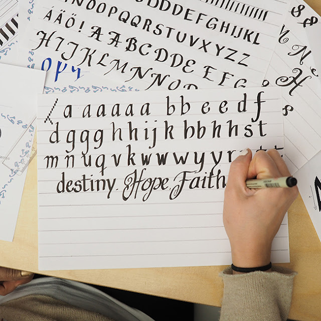 Marika KK Calligraphy: Calligraphy Workshop at Helsinki Design School