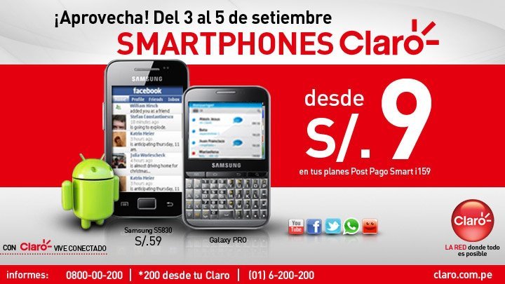 CLARO QUE TIENES MAS: Smartphones Claro a precios especiales