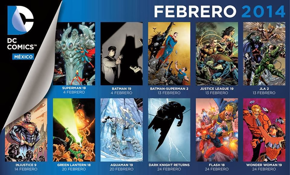 Daily Comics Mexico: Calendario DC Comics México Febrero