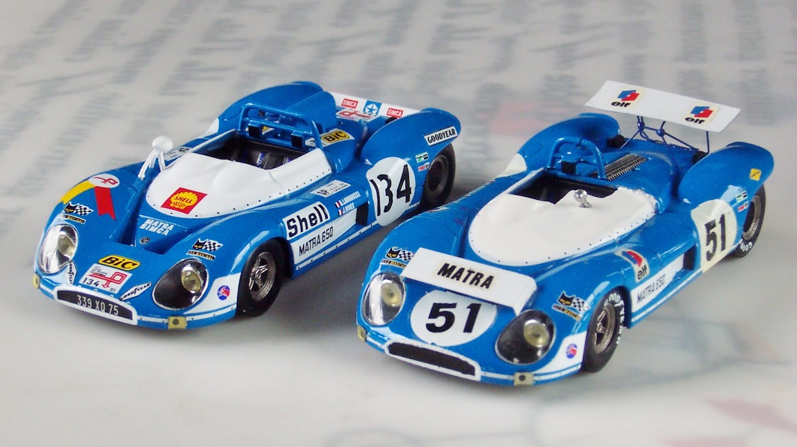 Modifications of 1:43 models: Matra