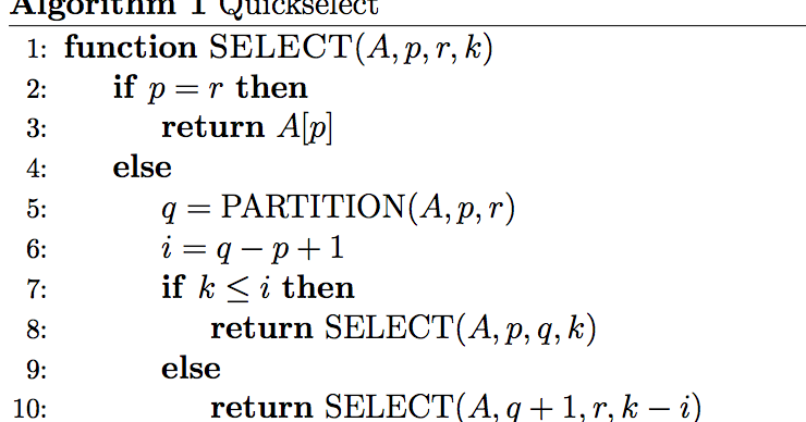 Rcpp Example: Partition Based Selection Algorithm