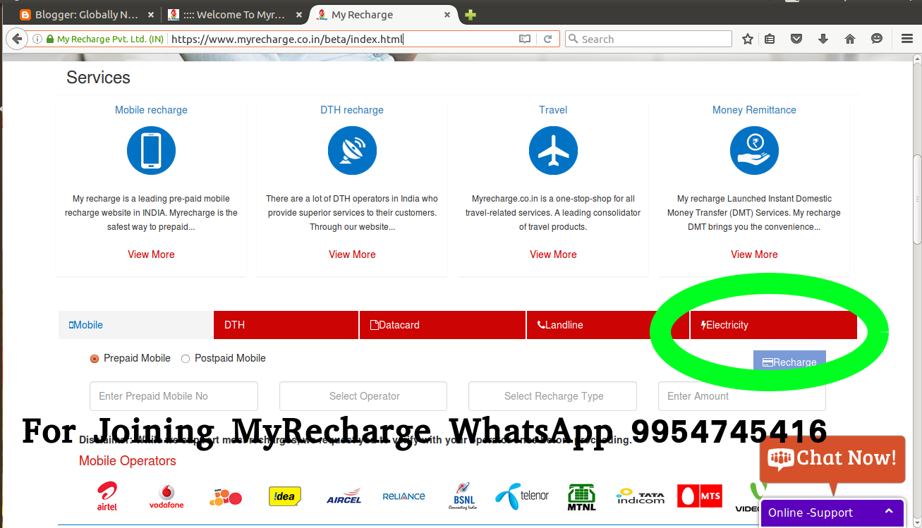 myrecharge.co.in - My Recharge Electric Bill Payment Steps