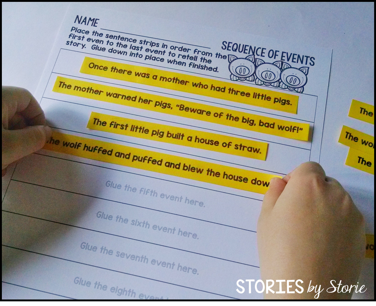Sequence of Events Practice Using The Three Little Pigs