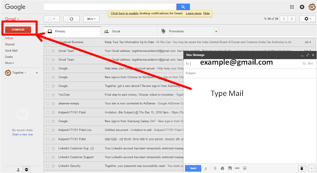 Send an email step-by-step instructions | How To Send An Email - WeCan