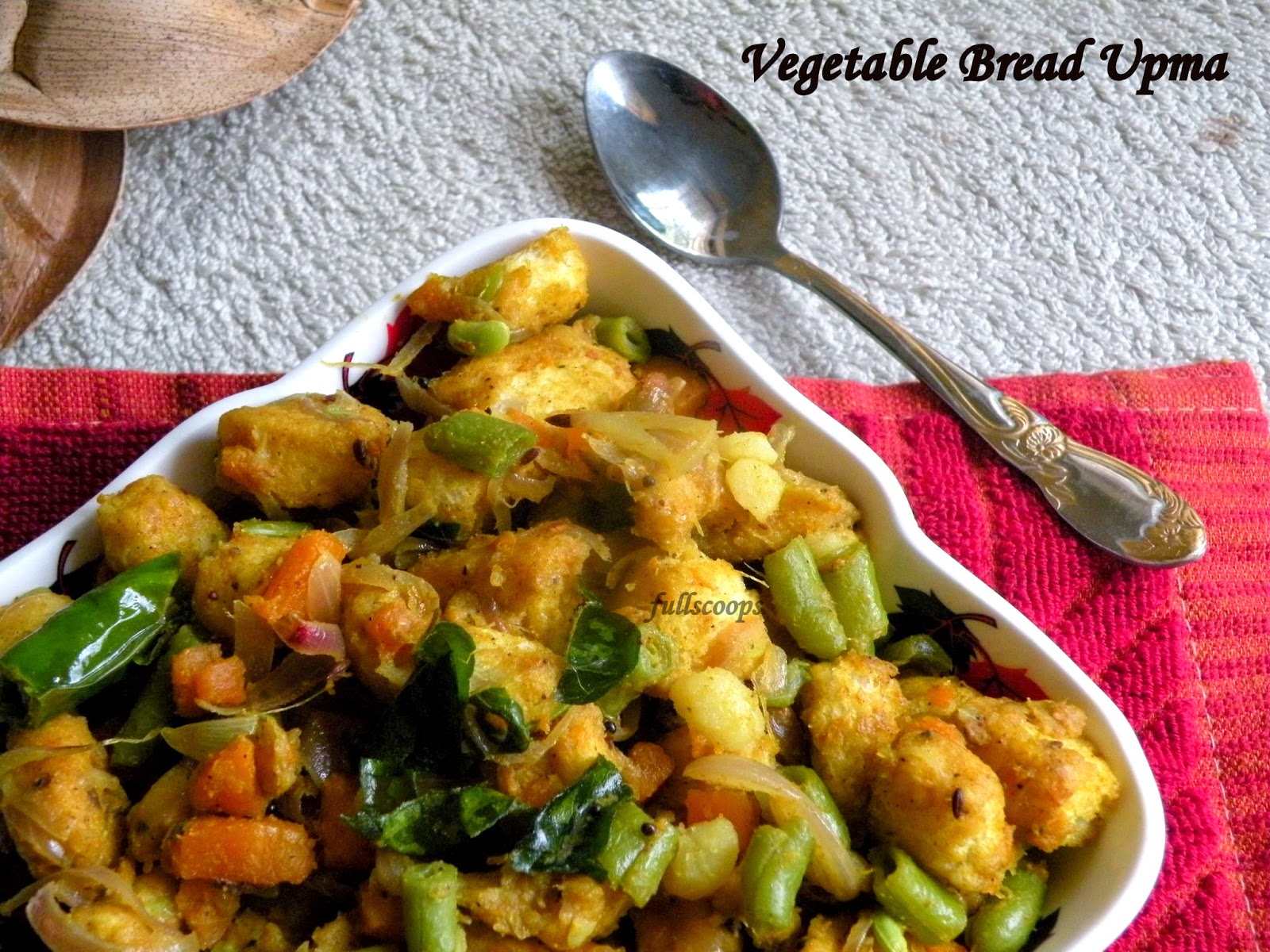 Vegetable Bread Upma ~ Full Scoops - A food blog with easy,simple ...