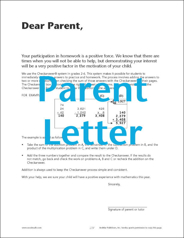Excel Math: Connecting Classroom and Home