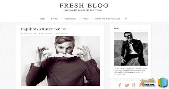 Free Fresh Blog Blogspot Template