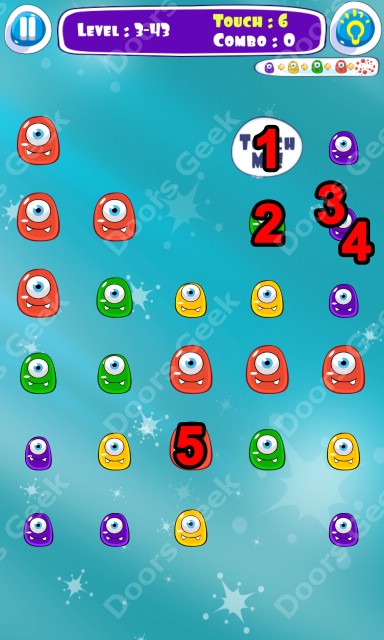 Monster Blast! Expert Level 3-43 Solution ~ Doors Geek
