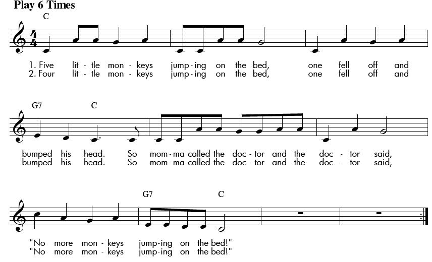 Clefs and Notes: Five Little Monkeys!