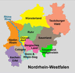 Nordrhein-Westfalen Map Federal States of Germany | Map of Germany