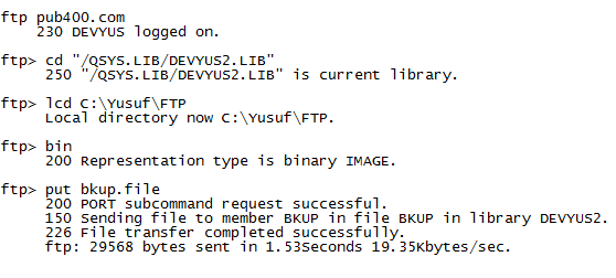 Random Thoughts!!!: Backup your AS400 SAVF in your PC