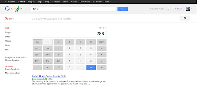 Google calculator ~ TECHMAN
