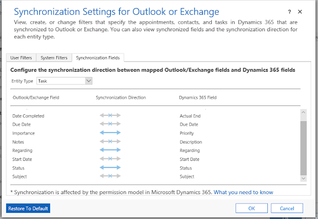 MICROSOFT DYNAMICS 365 SYSTEM SETTINGS OUTLOOK/EXCHANGE AND DYNAMICS ...