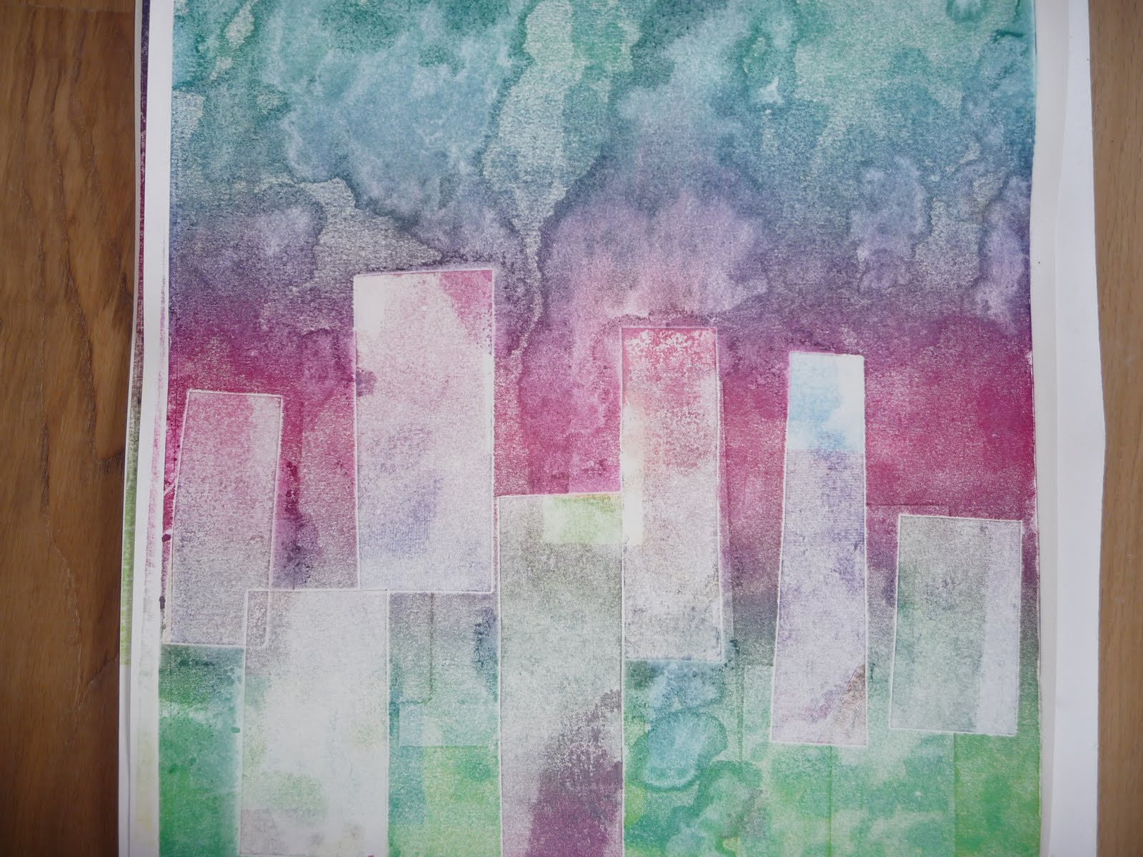 inky fingers: Monoprinting day