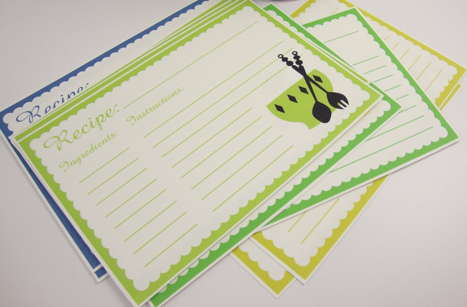 big B: Printable recipe cards