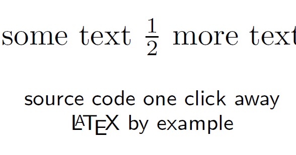 Latex Kurs: latex fraction