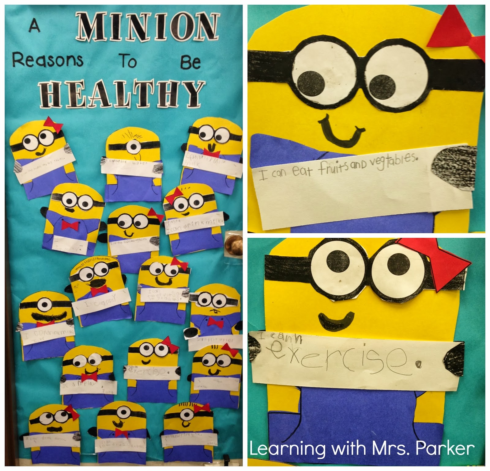 A Minion Reasons To Be Healthy and More - Learning With Mrs. Parker