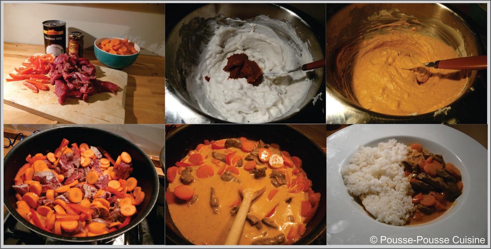 Pousse-Pousse Cuisine: Bœuf au curry rouge