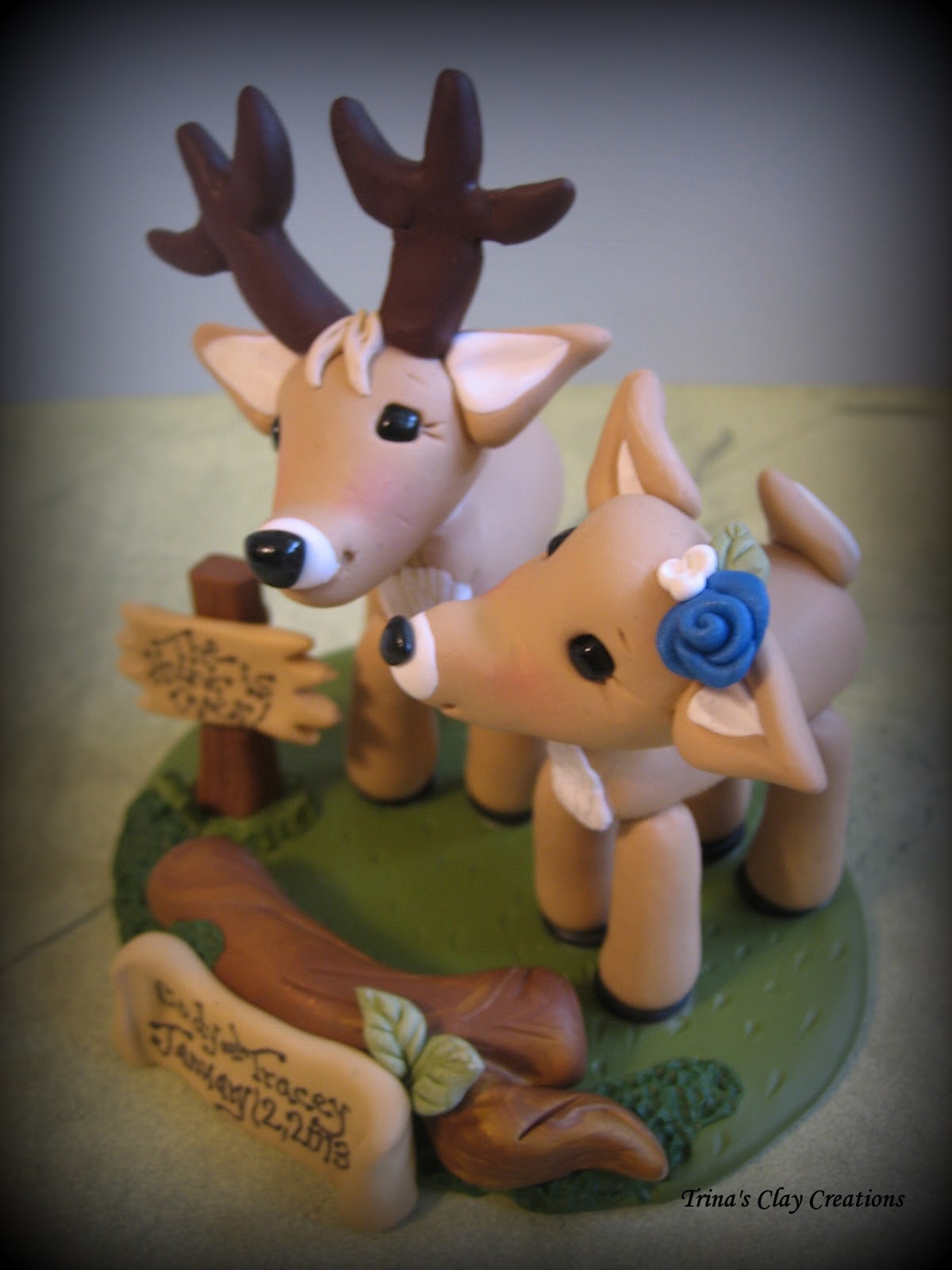 Trina's Trinketts: Buck and Doe Wedding Cake Topper