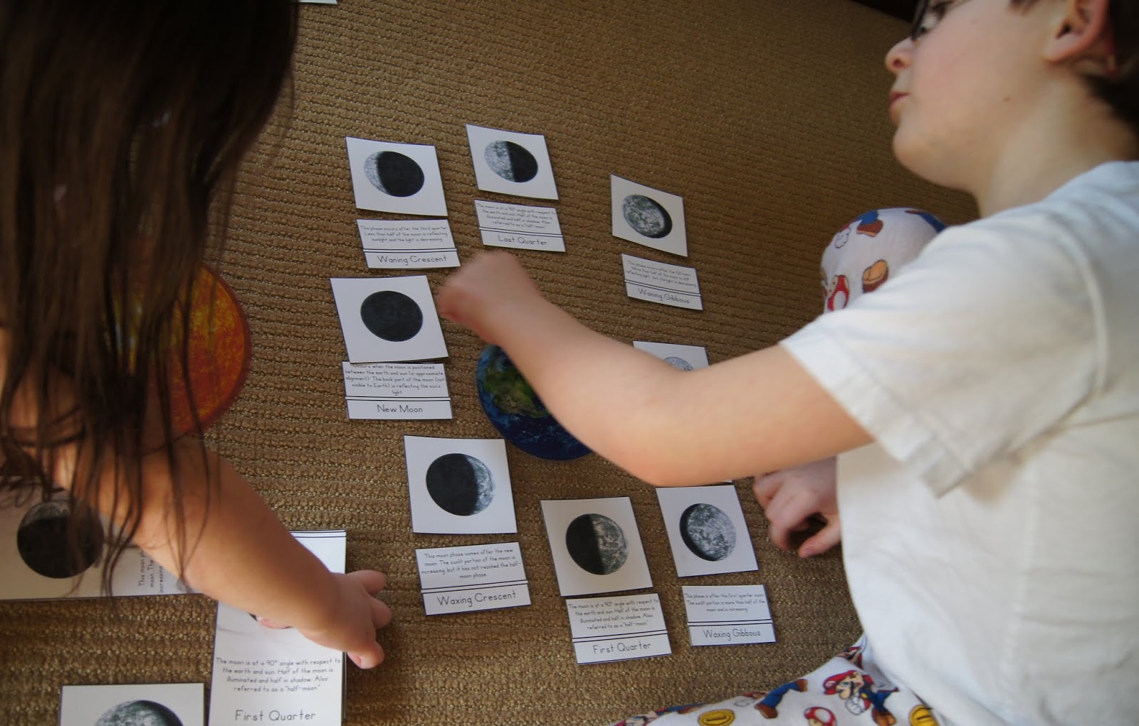 "Making Montessori Ours": Moon Phases For Kids, Montessori Science At Home