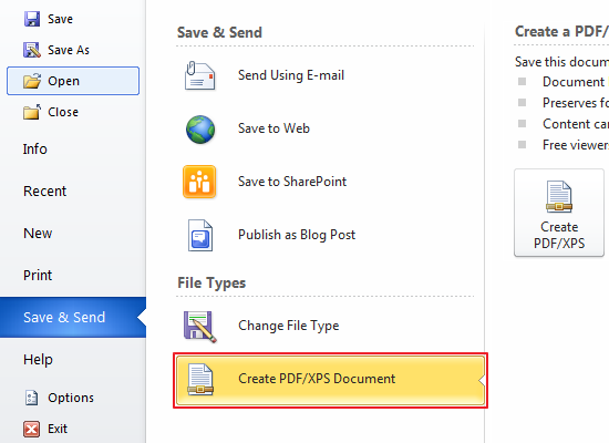 How to Convert a Word Document to PDF in Word 2013 and 2010 | Tech ...