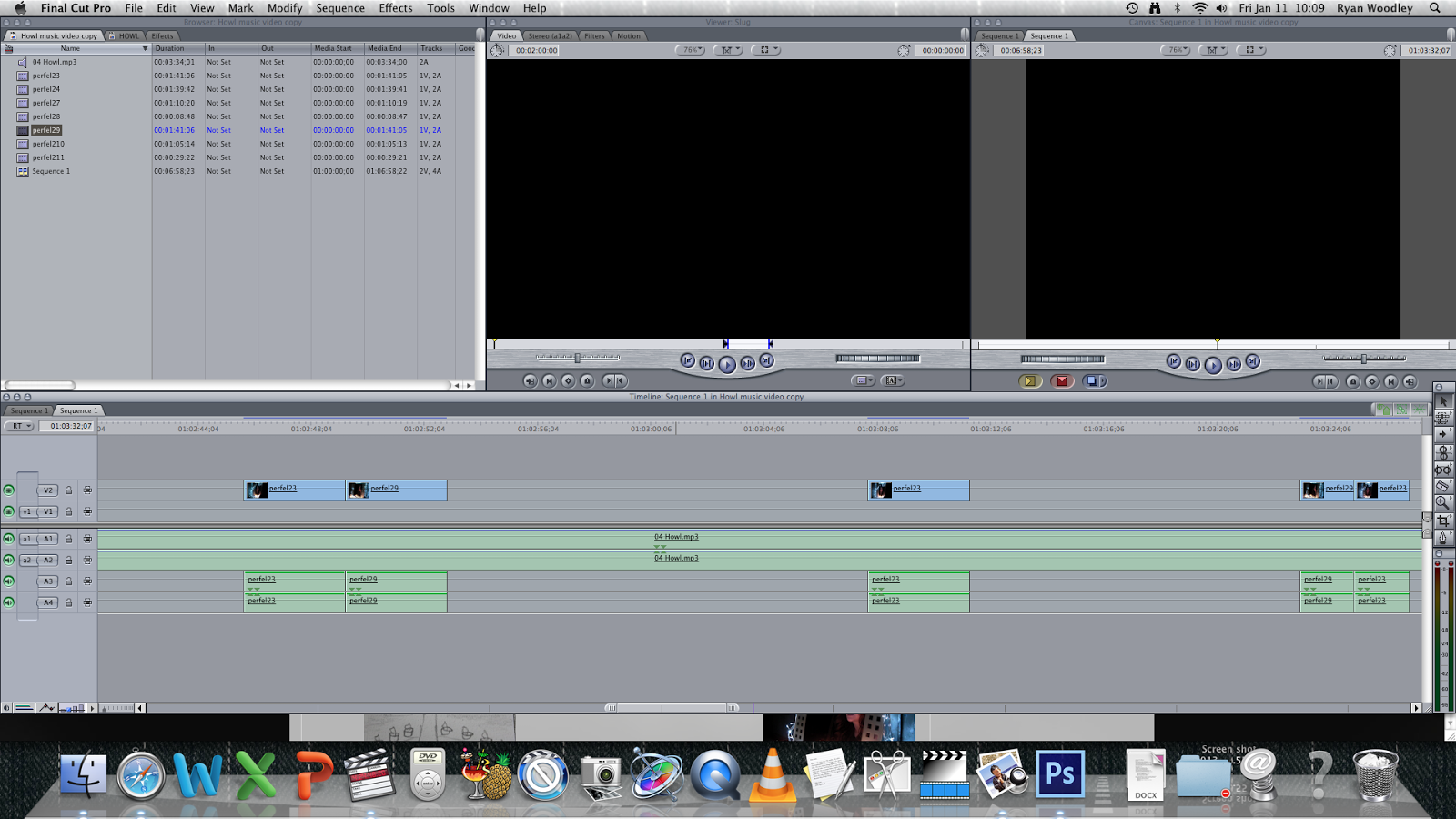 RyanMediaMusicVideo: Editing: Second Performance element
