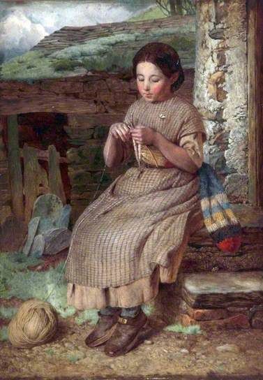 One More Stitch: 19th Century Knitting from a Painting