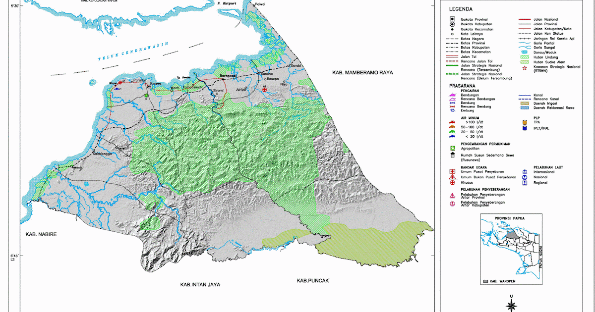 Peta Kabupaten Waropen