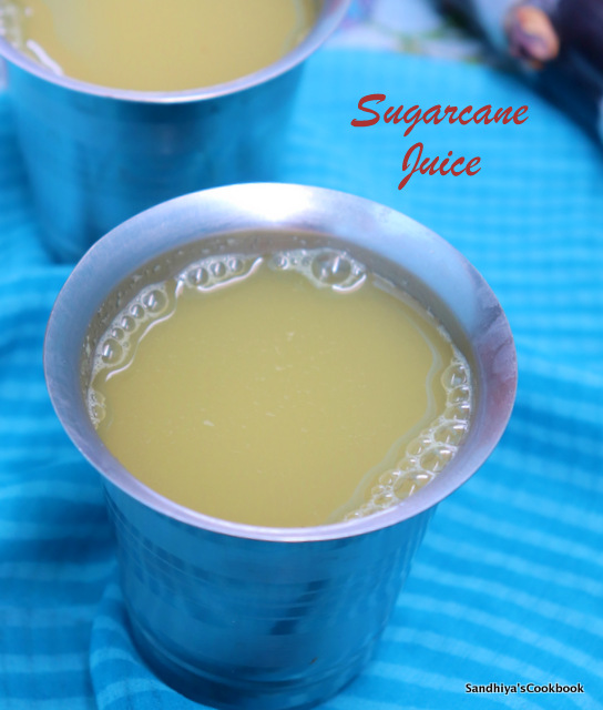 Sandhiya's Cookbook: Home made Sugarcane Juice | Karumbu Saru | Karumbu ...