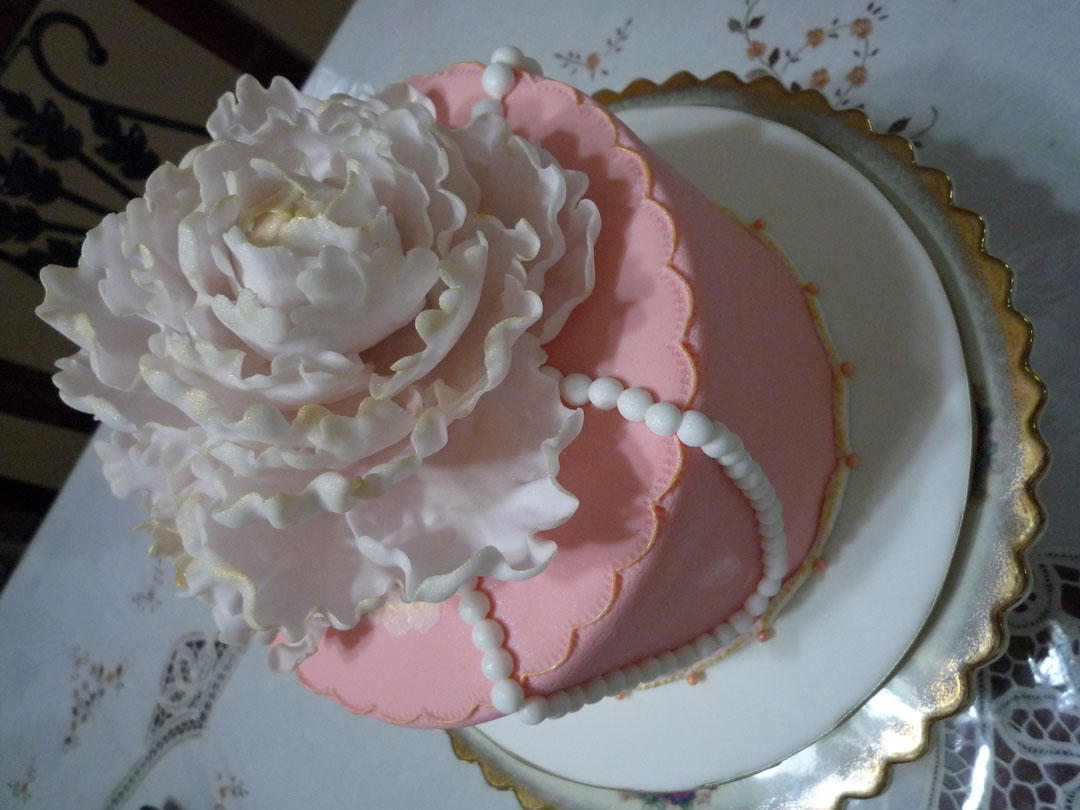 GG Home Biz Cakes & Wedding Cakes: Vintage Peach Hantaran Cake for Puan ...