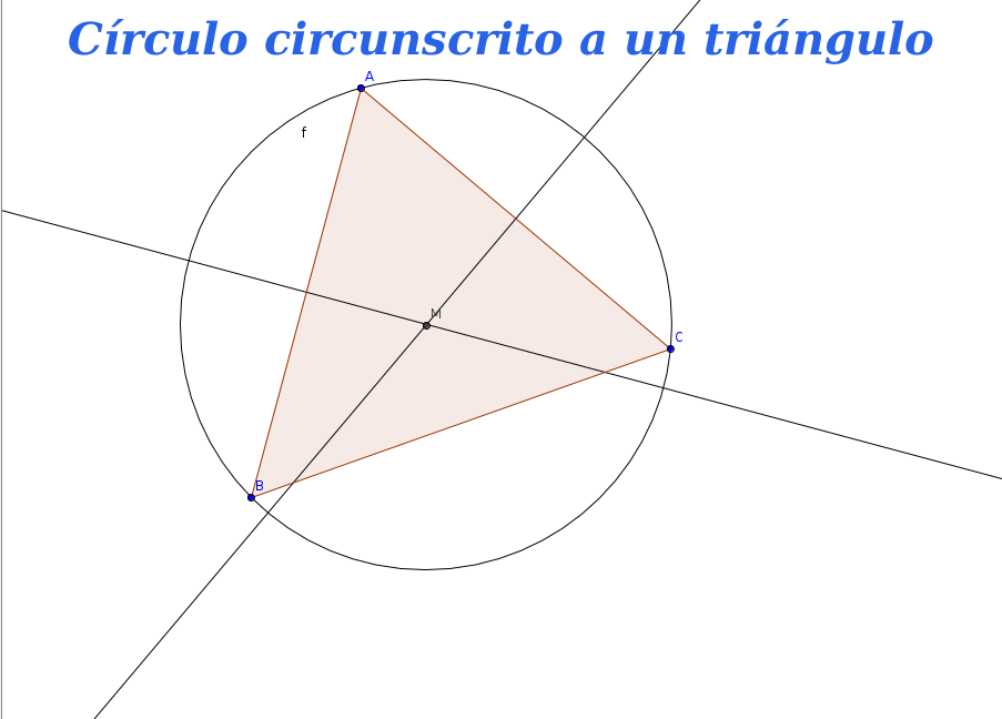 Círculo circunscrito a un triángulo