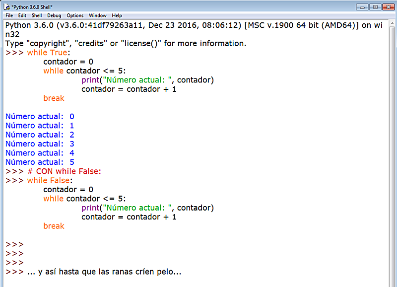 APRENDER A PROGRAMAR CON PYTHON: BUCLE WHILE