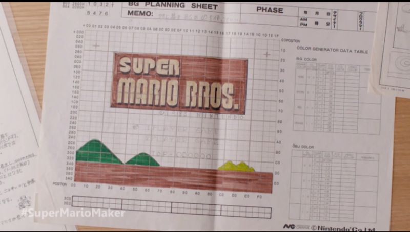 See Original Graph Paper Sketches That Became 'Super Mario Bros ...