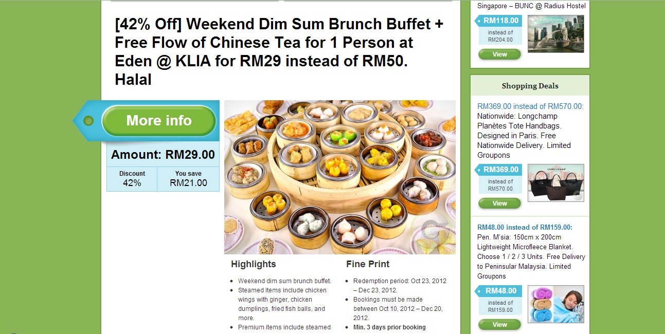 Mazuriah's world: Dim sum buffet di Eden, KLIA
