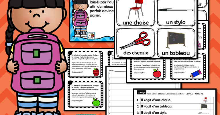 la classe de caro.: L’inférence en LECTURE - L’école – Série 2