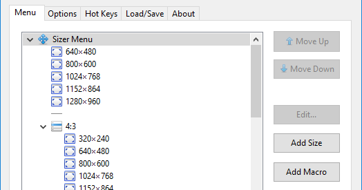 Sizer 4.0.0.640 免安裝版 - 把視窗變成指定大小 - 阿榮福利味 - 免費軟體下載