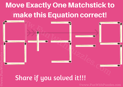 Fun Matchstick Maths Problem with Answer