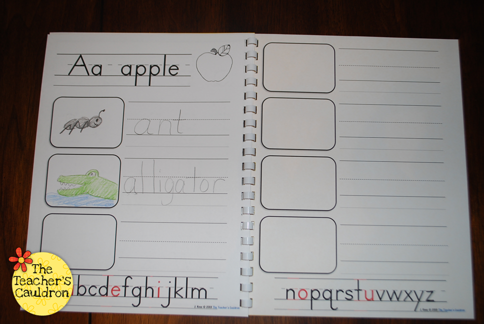 Alphabet and Vocabulary Journals - Teacher by the Beach