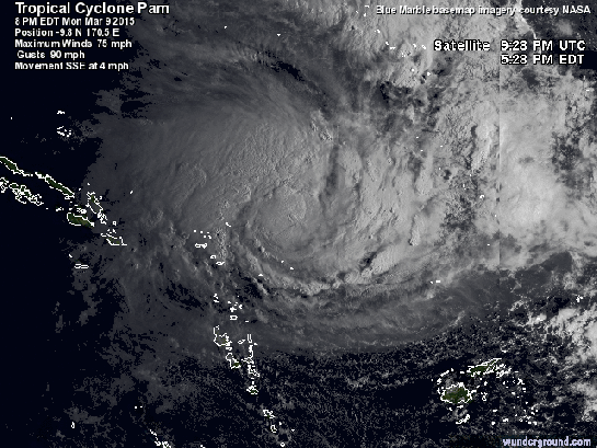 Pacific islands brace for Cyclone Pam