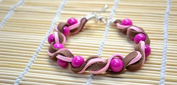 Beaded Suede Bracelet | Munchkins and Mayhem
