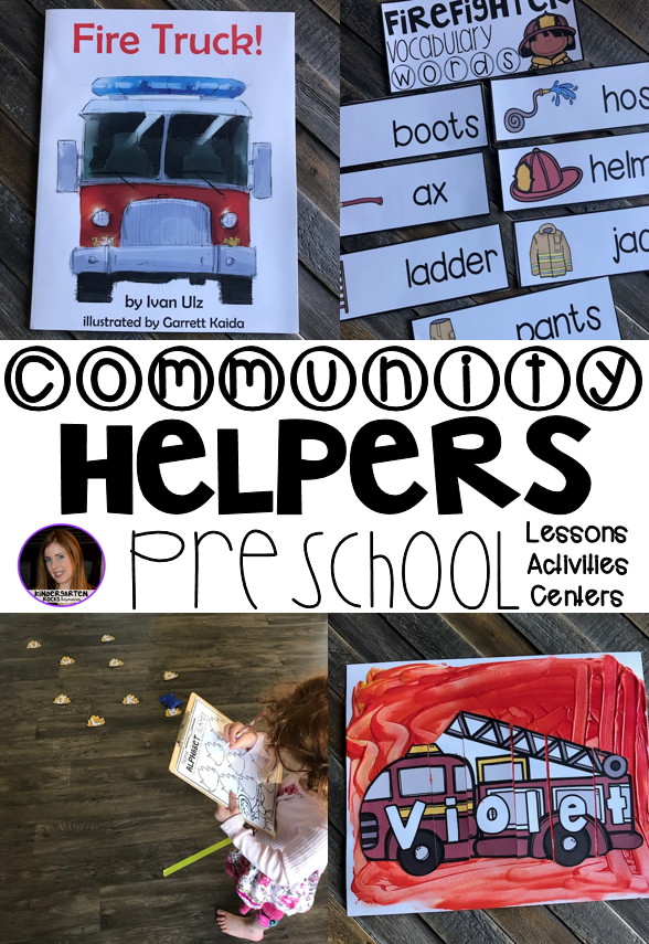 Community Helpers and Fire Safety Unit for Preschool - Kindergarten ...