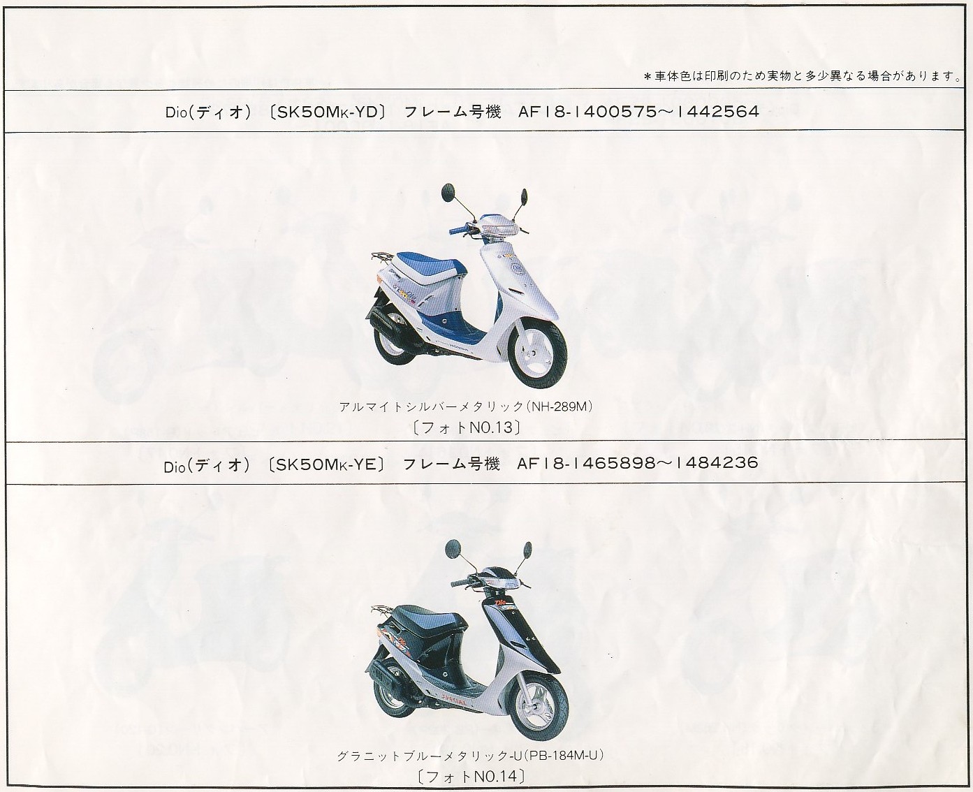 Honda Dio Italia: Advertising Honda DIO SP AF18 (1988)