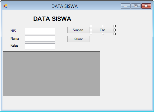 Aplikasi Simpan, Edit, Cari, Hapus Menggunakan Visual Basic 2010 | Code Program
