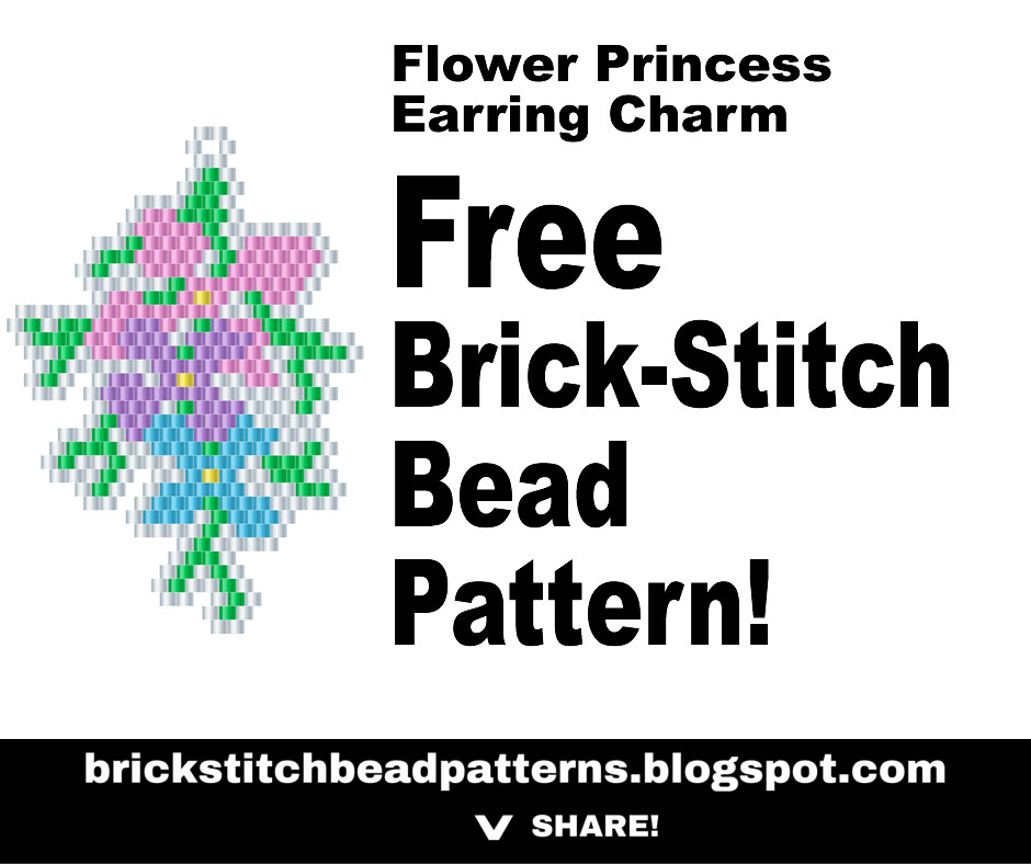 Brick Stitch Bead Patterns Journal: Flower Princess Brick Stitch Beaded ...